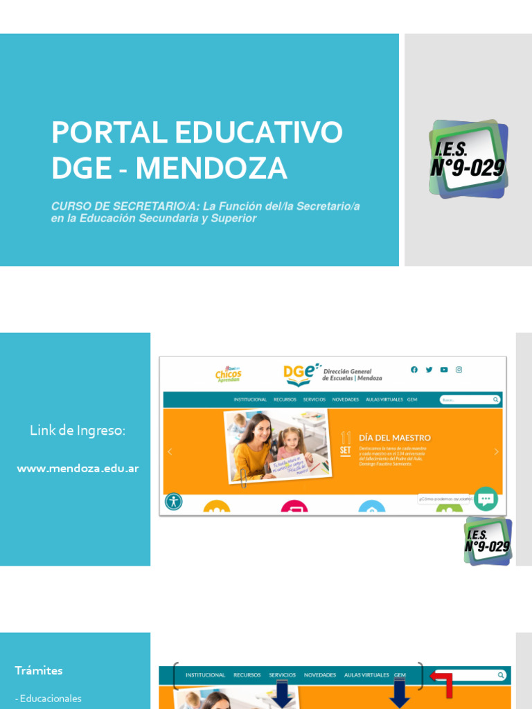 Portal Educativo DGE Mendoza | PDF