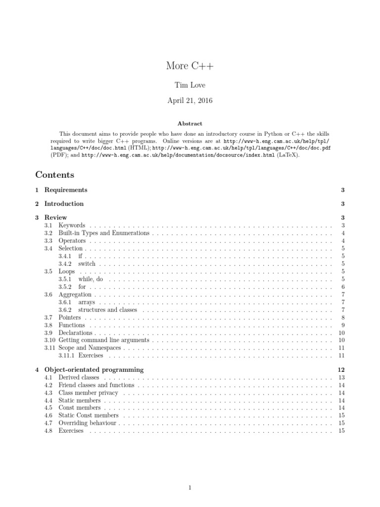 More C Tim Love April 21 2016 Download Free Pdf Pointer Computer Programming Integer 