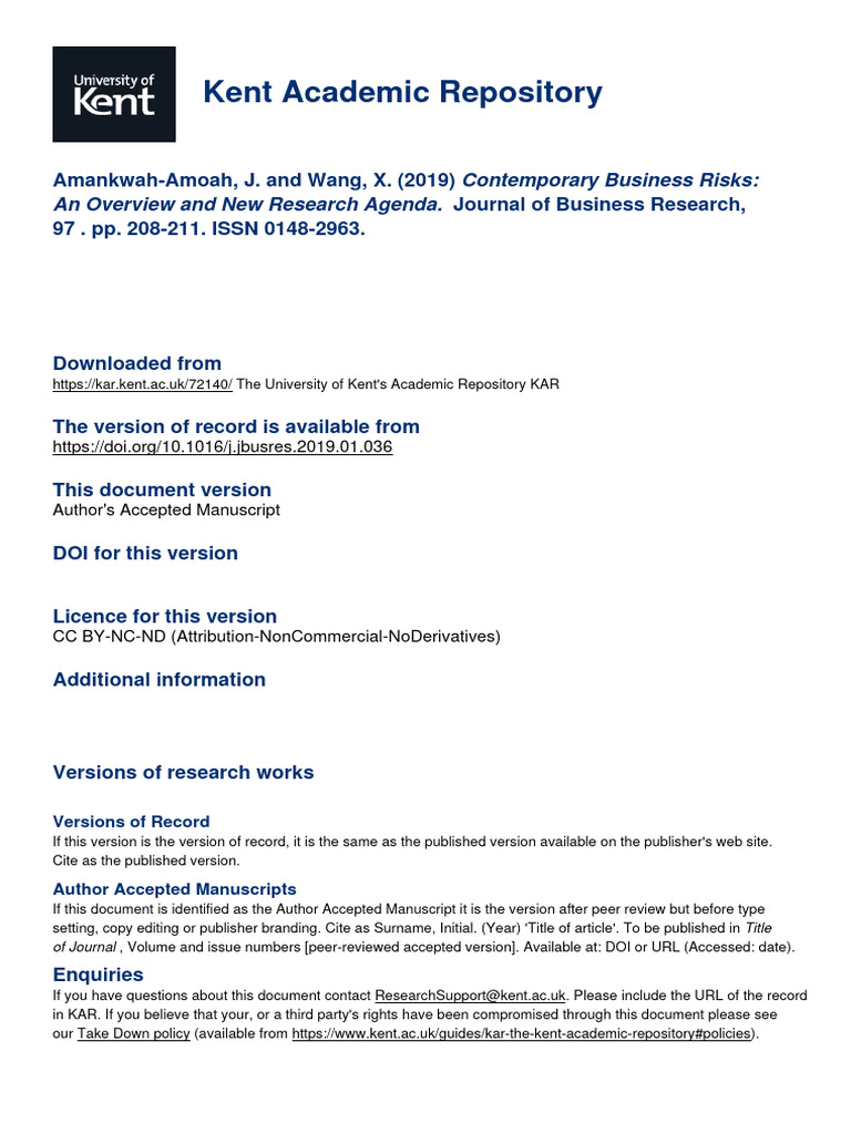 Intro_risk proof edited x2 | PDF | Risk | Risk Management