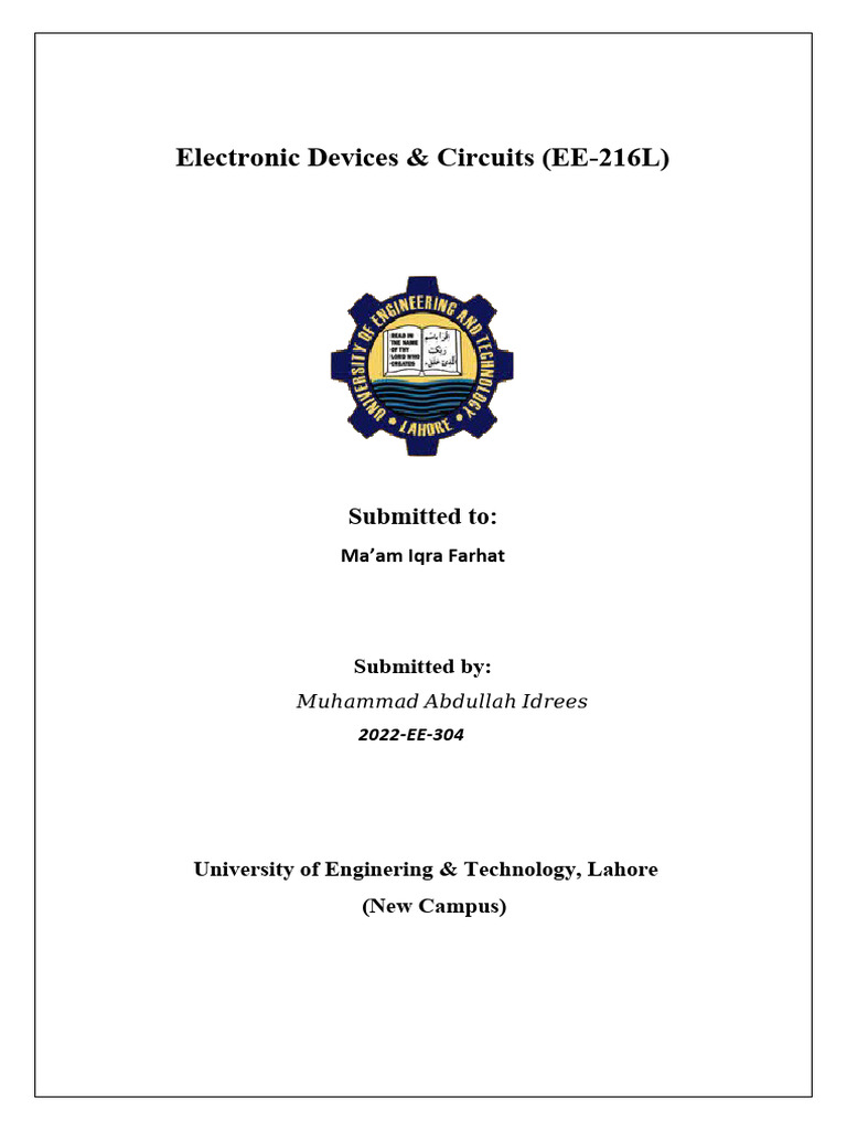 Lab Report 6 (1) 1 | PDF | Diode | Power Supply