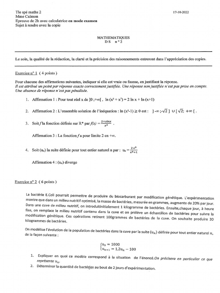Sujet 2 | PDF