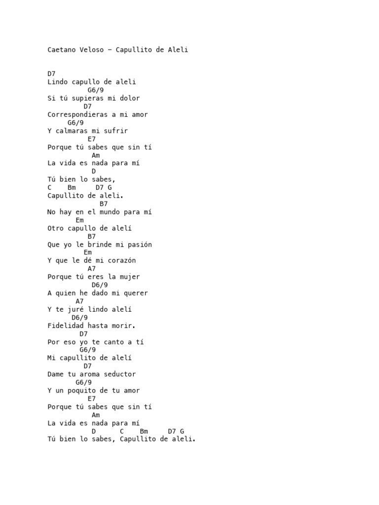 Capullito de Aleli | PDF