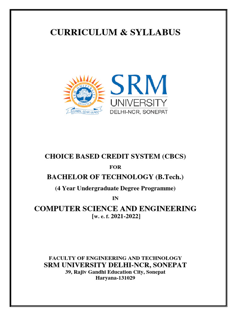 B.Tech Computer Science Curriculum 2021 | PDF | Computing | Computer ...