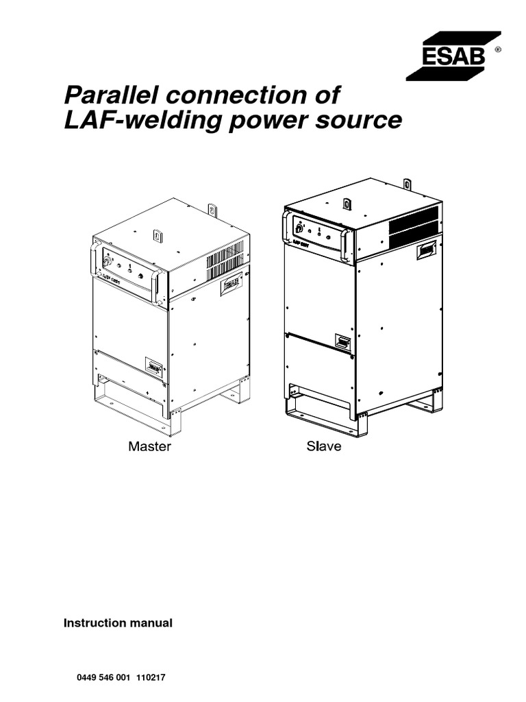 Parallel Connection of LAF-welding Power Source: Instruction Manual ...