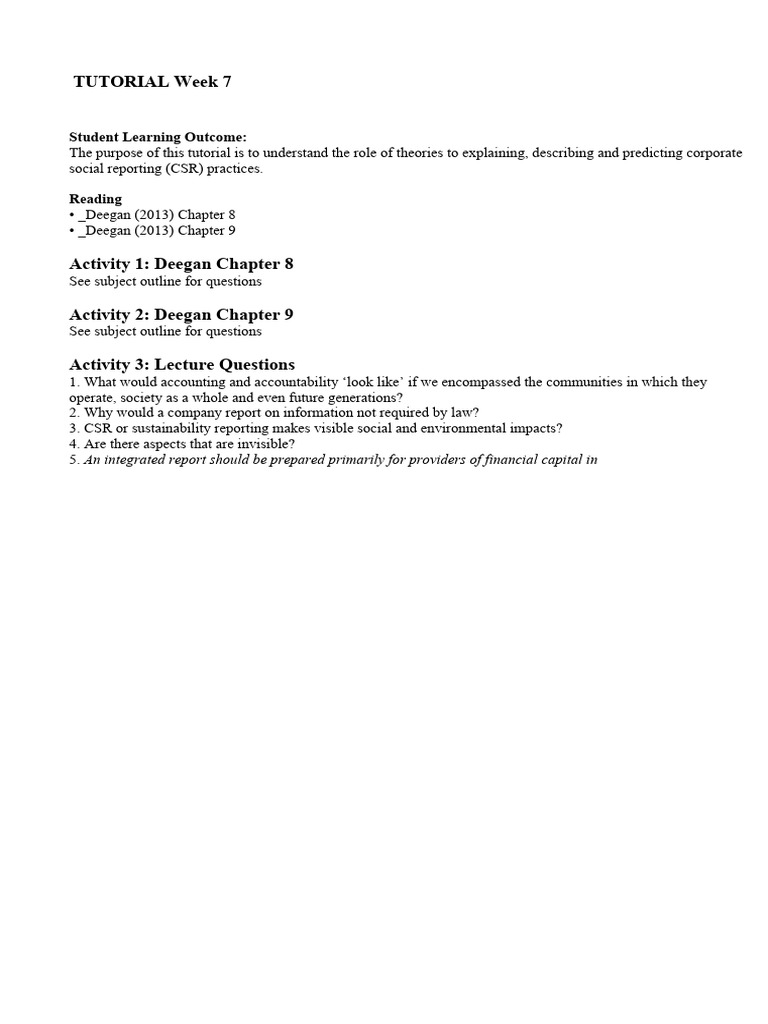 TUTORIAL Week 7_ Questions (2) | PDF
