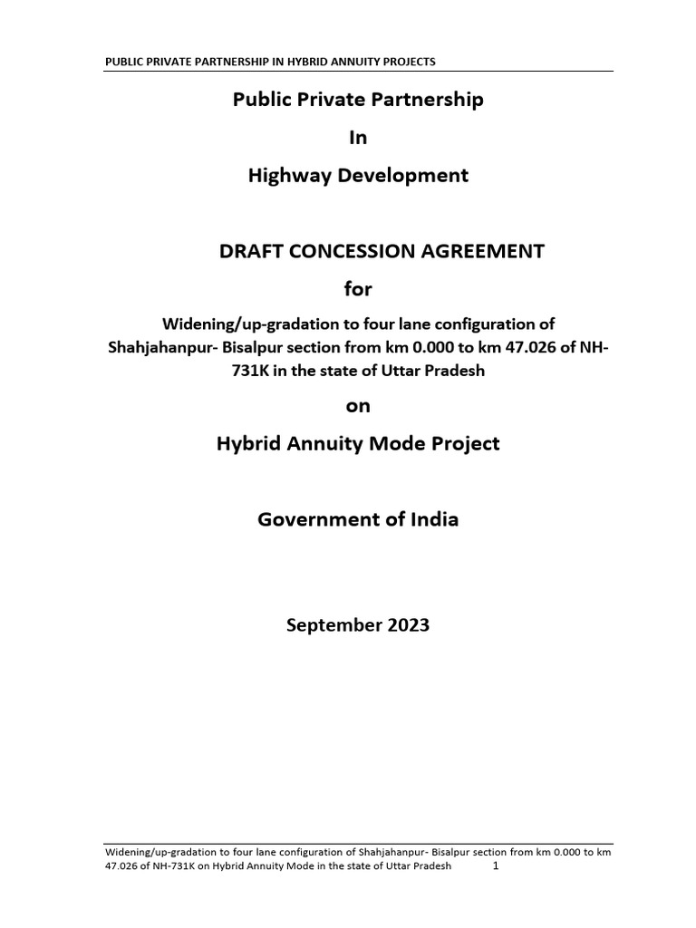 Dca NH-731K | PDF | Request For Proposal | Concession (Contract)