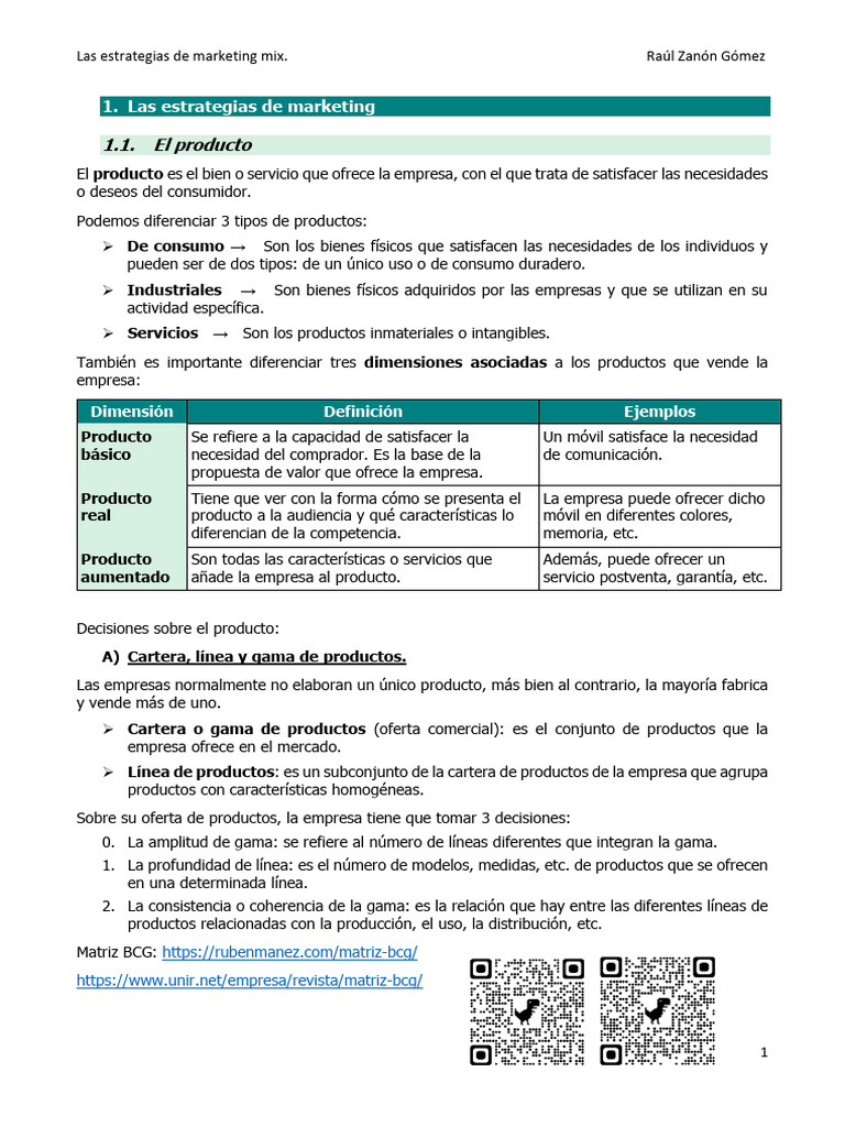 El Marketing Mix | PDF | Producto (Negocio) | Marketing