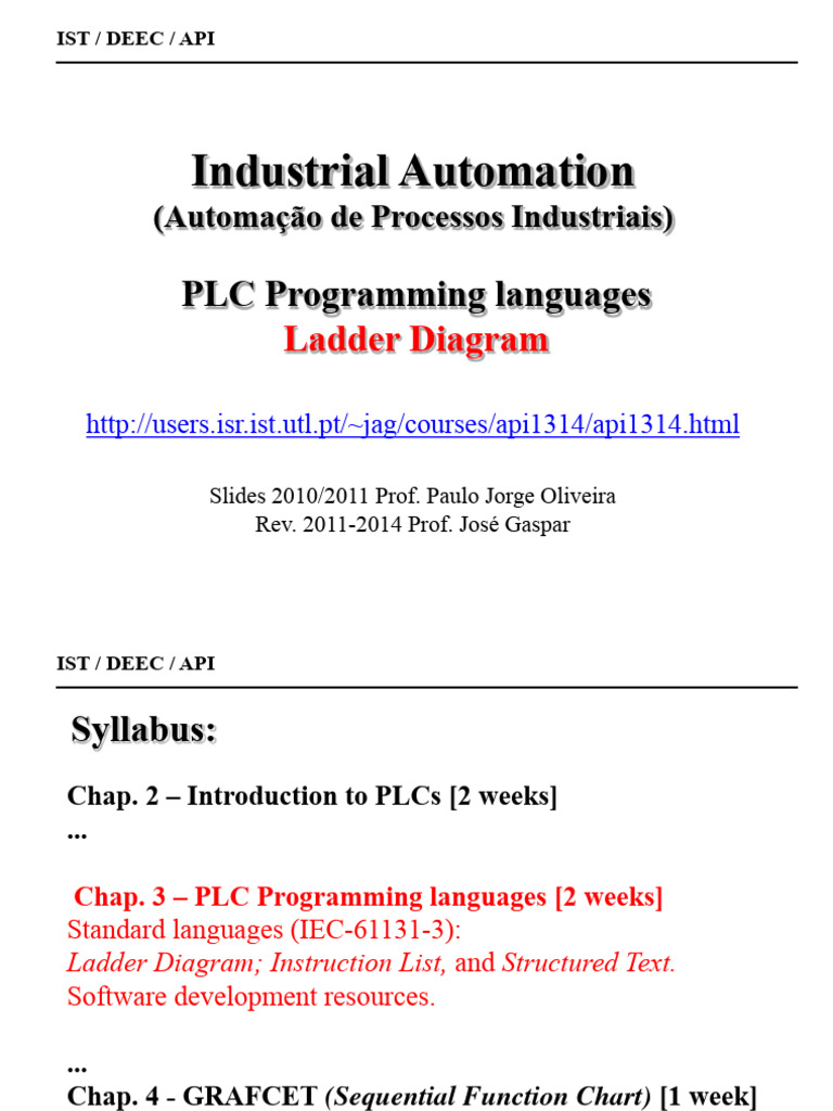 Industrial Automation: PLC Programming Languages | PDF | Programmable Logic Controller | Relay