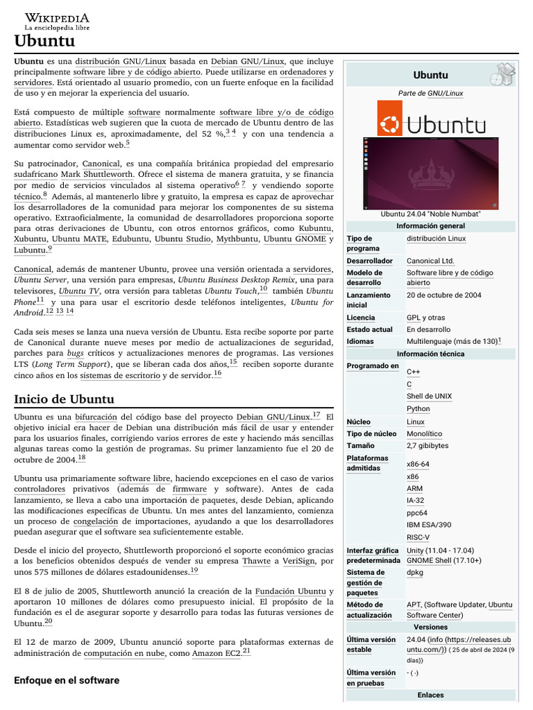 Ubuntu | PDF | Distribución de Linux | Desarrollo de software