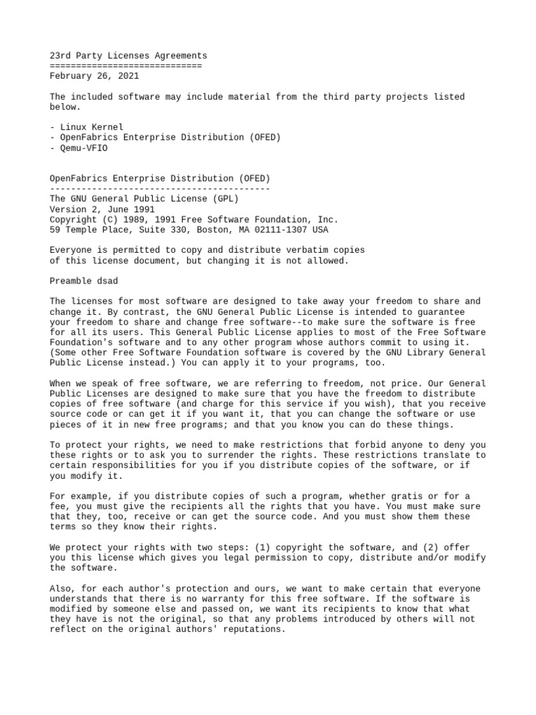 3rd Party Licenses GPL | Download Free PDF | License | Source Code
