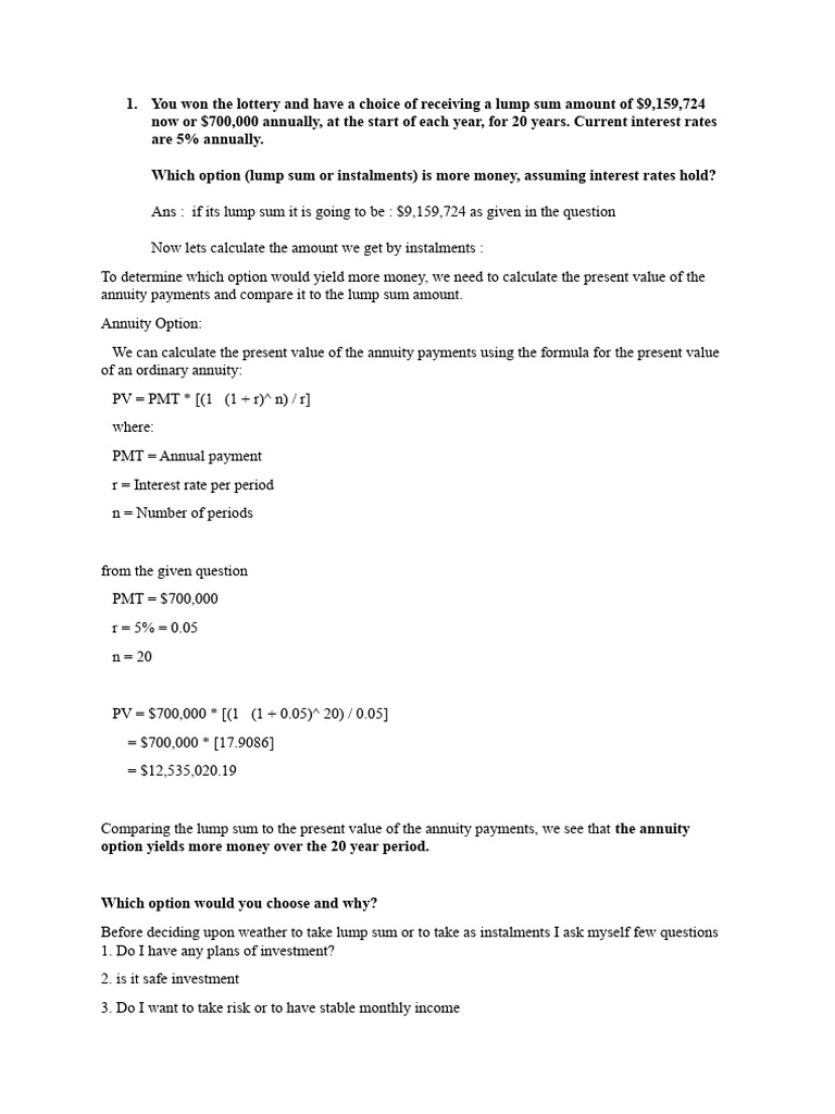 Accounts Assignment | PDF | Present Value | Interest