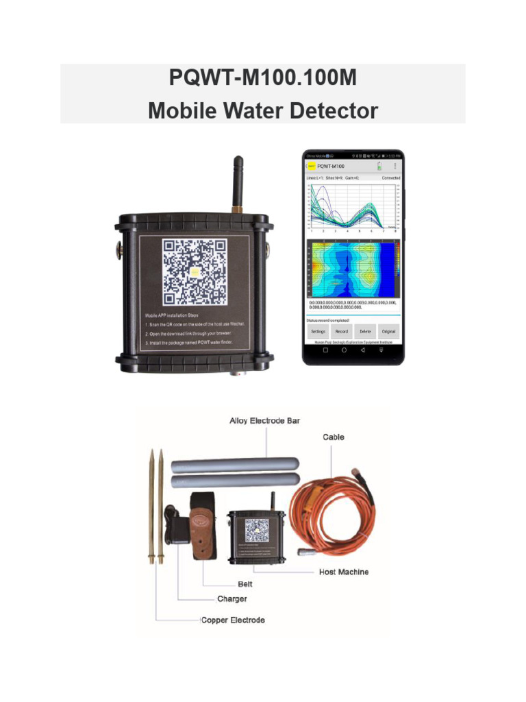 PQWT m100 100m Mobile Water Detector | PDF