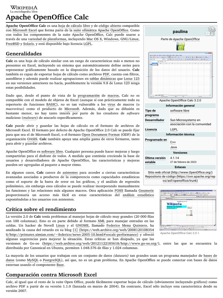Calc | PDF | Informática | Software