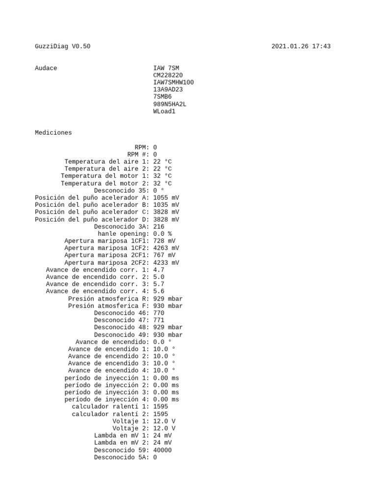 GuzziDiag Report 20210126 174329 | PDF
