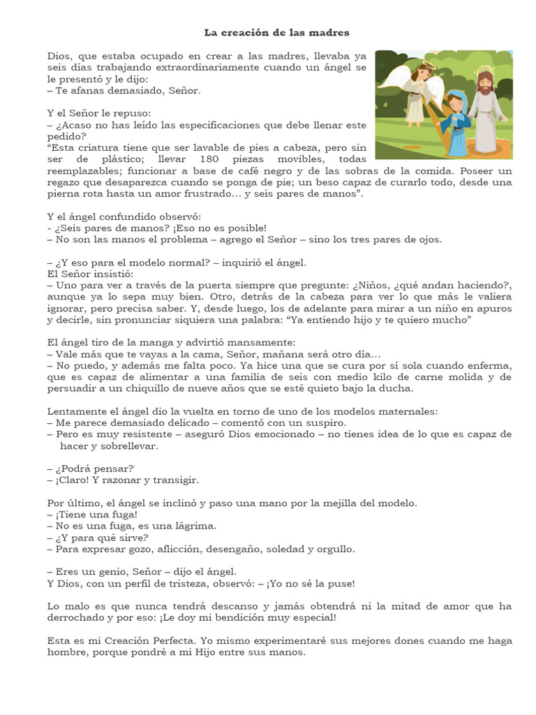 Cuento La Creación de Las Madres | PDF