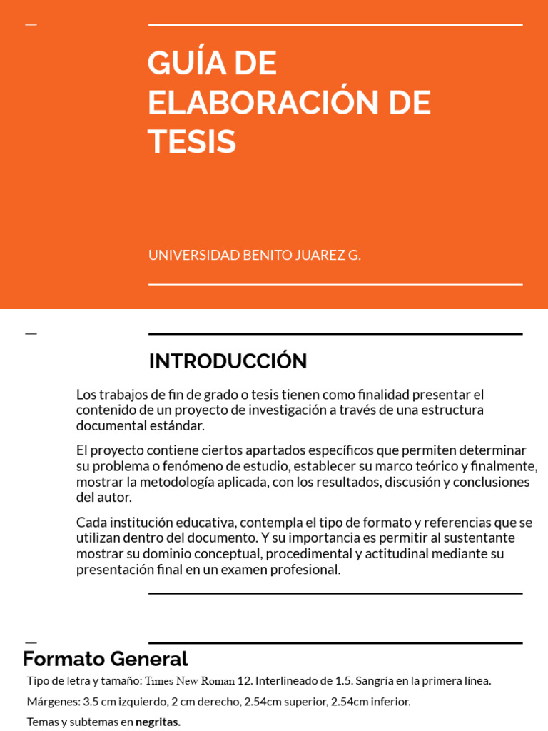 Guía de Elaboración de Tesis UBJ | PDF | Estadísticas | Hipótesis