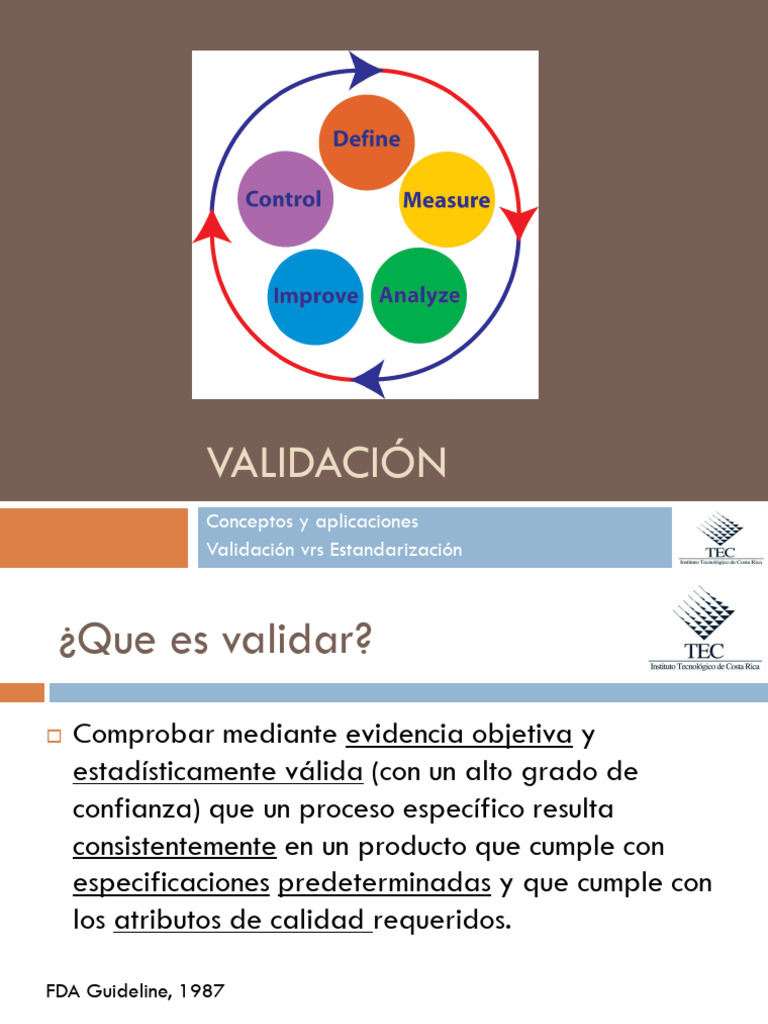Validación y Estandarización de Procesos | PDF | Estadísticas ...