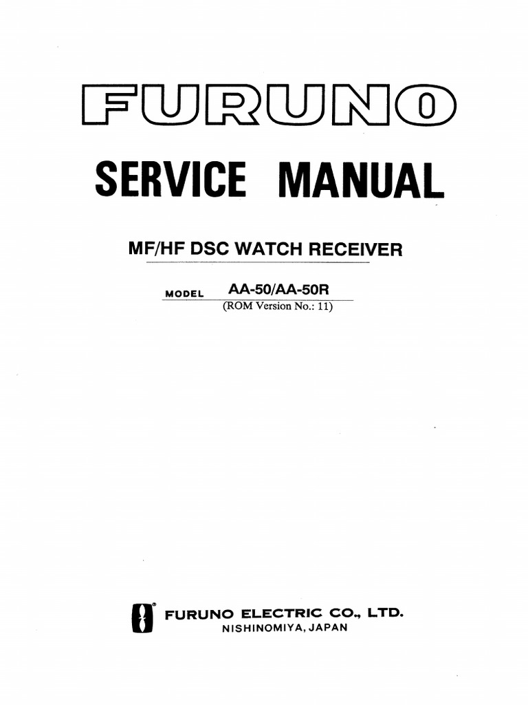 MF/HF DSC Watch Receiver Model Aa-50/ Aa-50r | PDF | Electrical ...