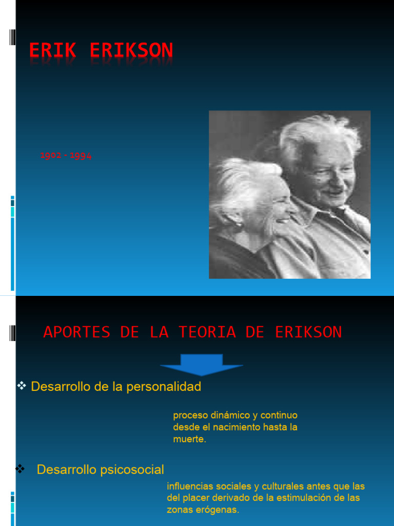 Erik Erikson | PDF | Psicología Social | Conceptos psicologicos