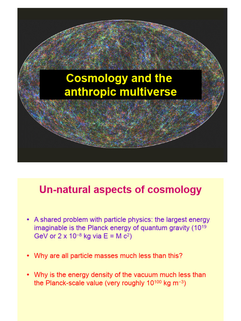 Anthropic Multiverse in Cosmology Insights | PDF | Inflation (Cosmology ...
