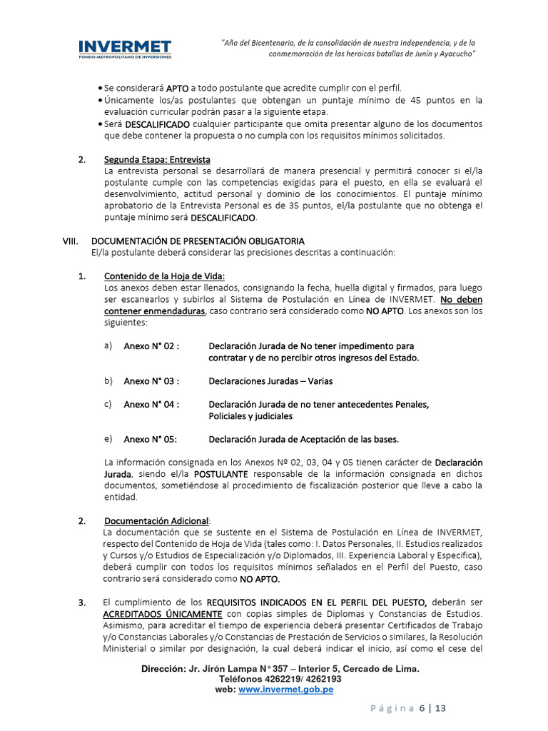Bases Proceso Cas #006-2024-6 | PDF | Finanzas y administración del ... Bases Proceso Cas #006-2024-6 | PDF | Finanzas y administración del ...