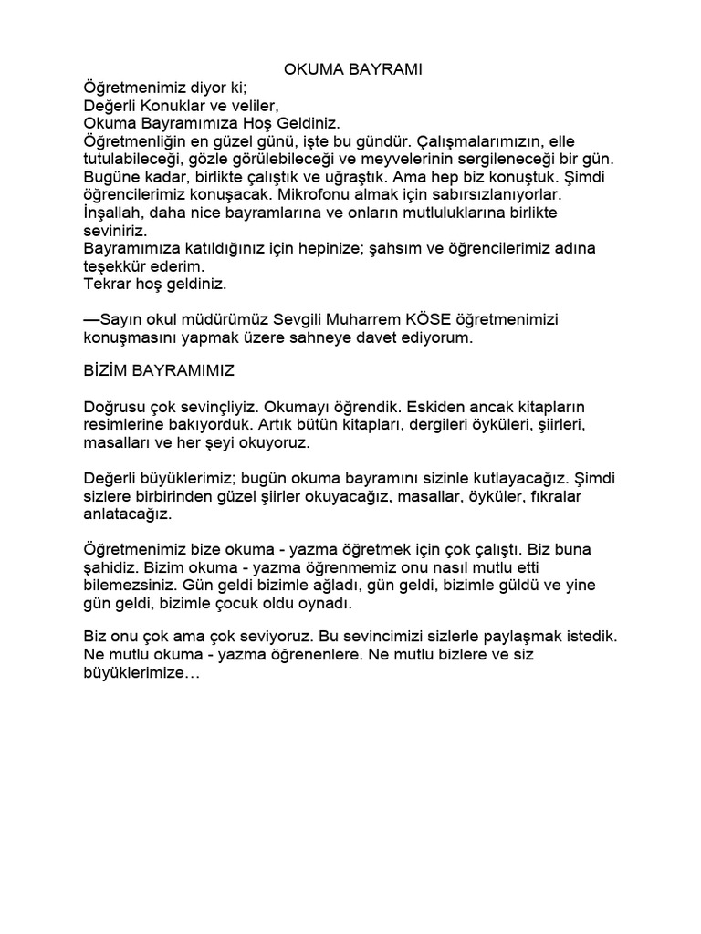 okuma bayramı | PDF