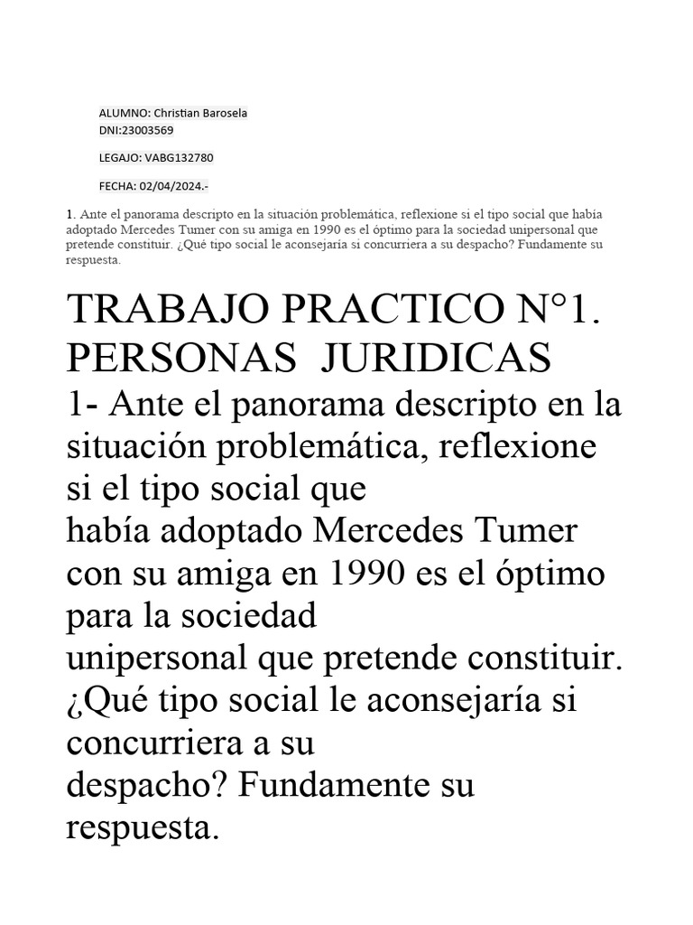 TP 1 | PDF | Documento de identidad