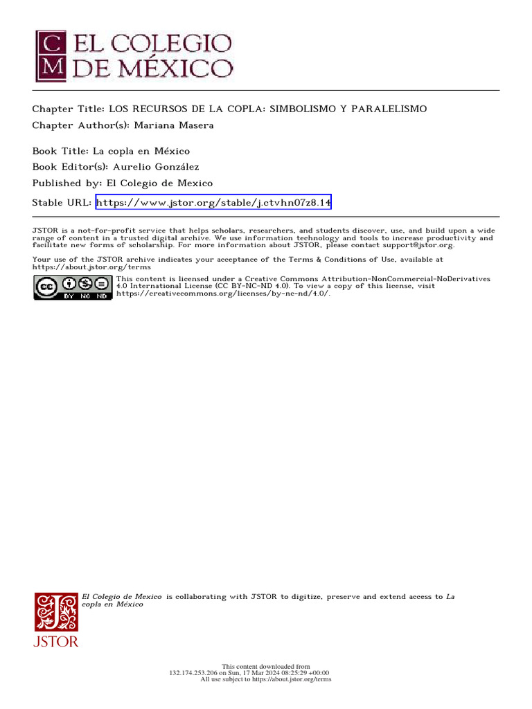 Simbolismo y Paralelismo en la Copla | PDF | Poesía | Metro (poesía)