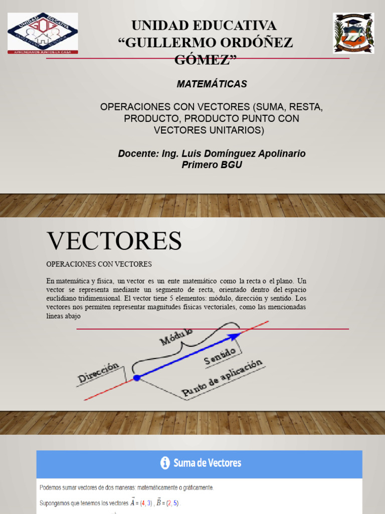 Operaciones Aritmética Con Vectores | Descargar gratis PDF | Vector Euclidiano | Geometría