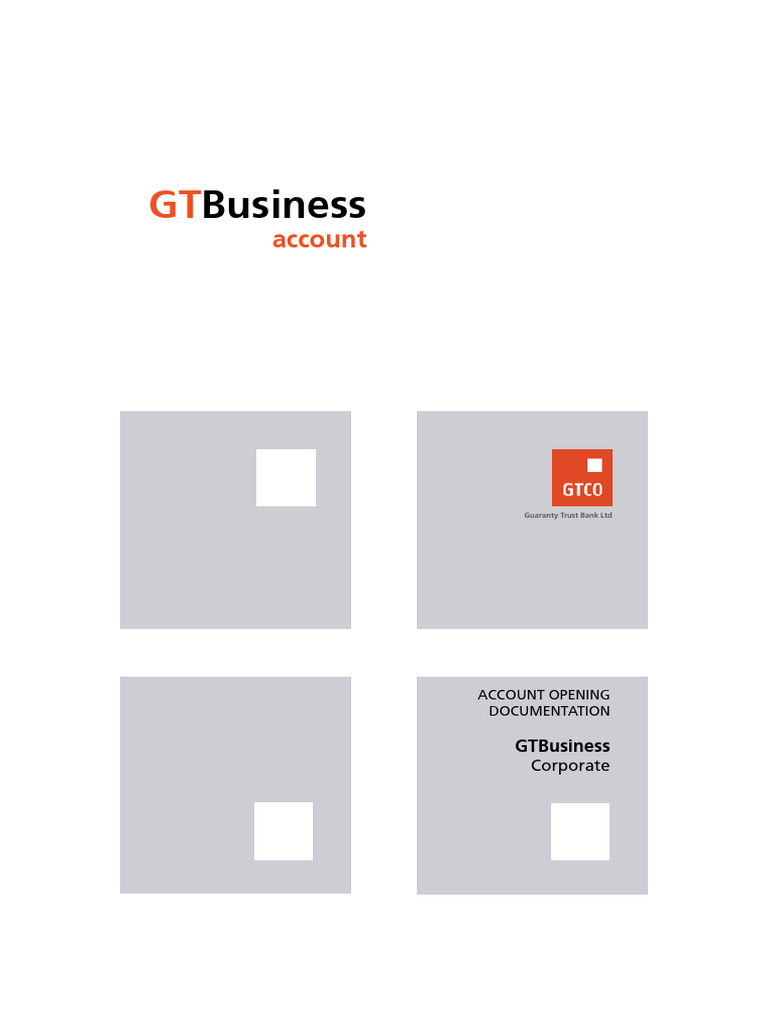 GTBank Corporate Account Opening Guide | PDF | Banks | Cheque