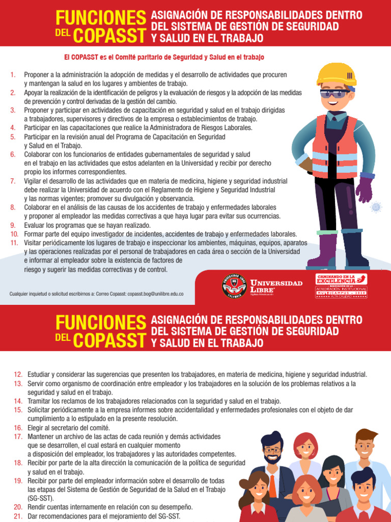 Funciones del COPASST en Seguridad Laboral | PDF | Valores | Seguridad ...