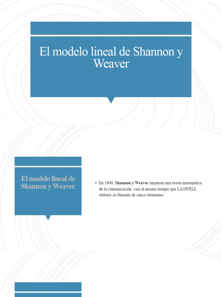 Modelo Shannon-Weaver: Teoría de Información | PDF | Información ...