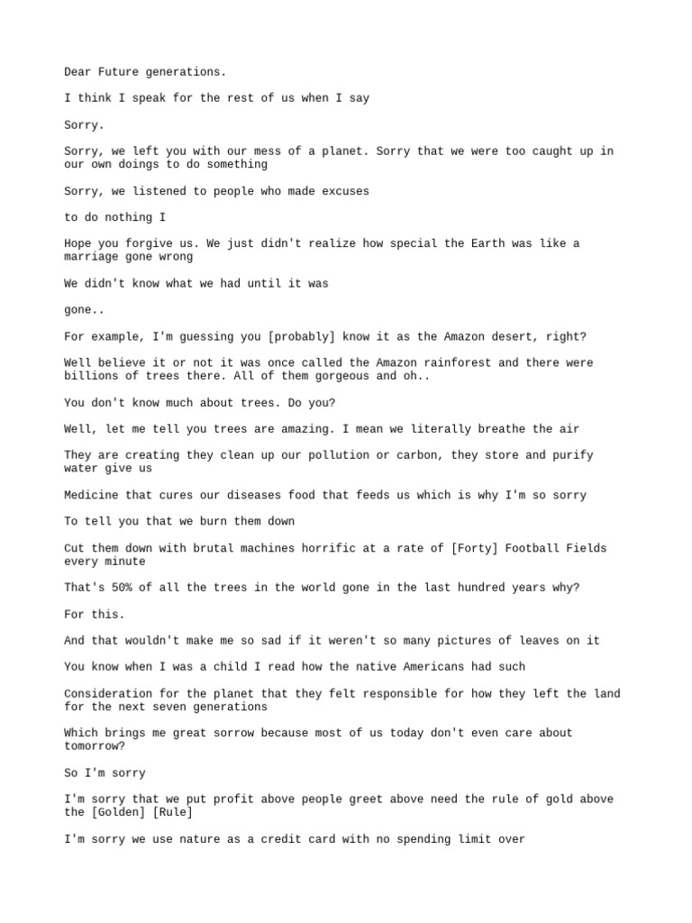 (English) Dear Future Generations - Sorry (2024) (DownSub - Com) | PDF ...