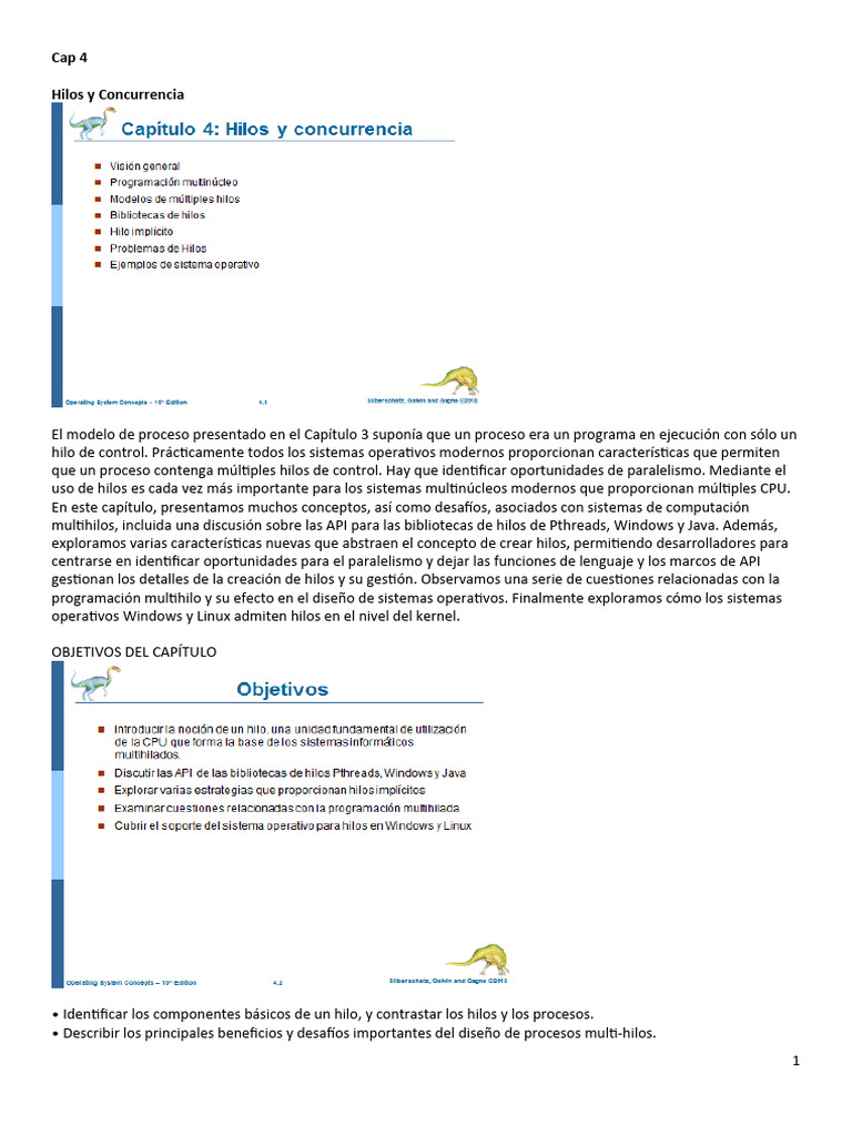 Cap4 Sistemas Operativos | PDF | Hilo (Computación) | Kernel (sistema operativo)