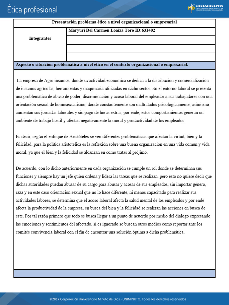 Abuso y Discriminación Laboral en Empresas | PDF | Felicidad ...
