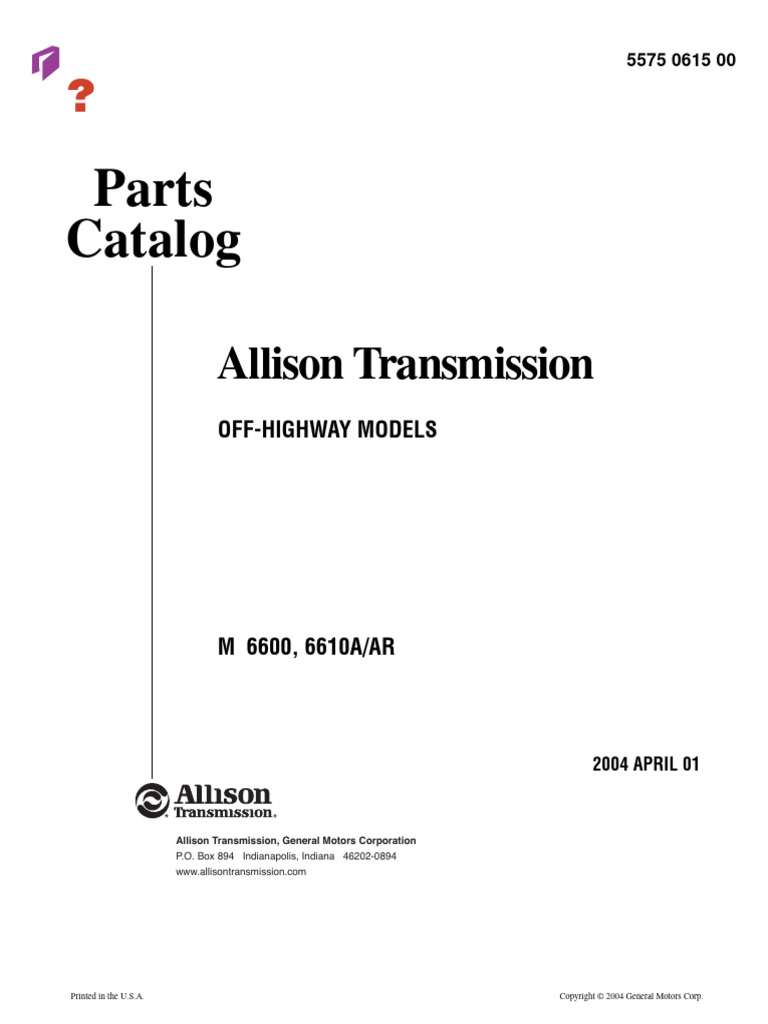 Allison Parts Book | PDF | Electrical Connector | Mechanical Engineering