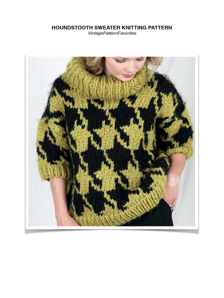 Houndstooth Top Pattern | PDF | Home & Garden