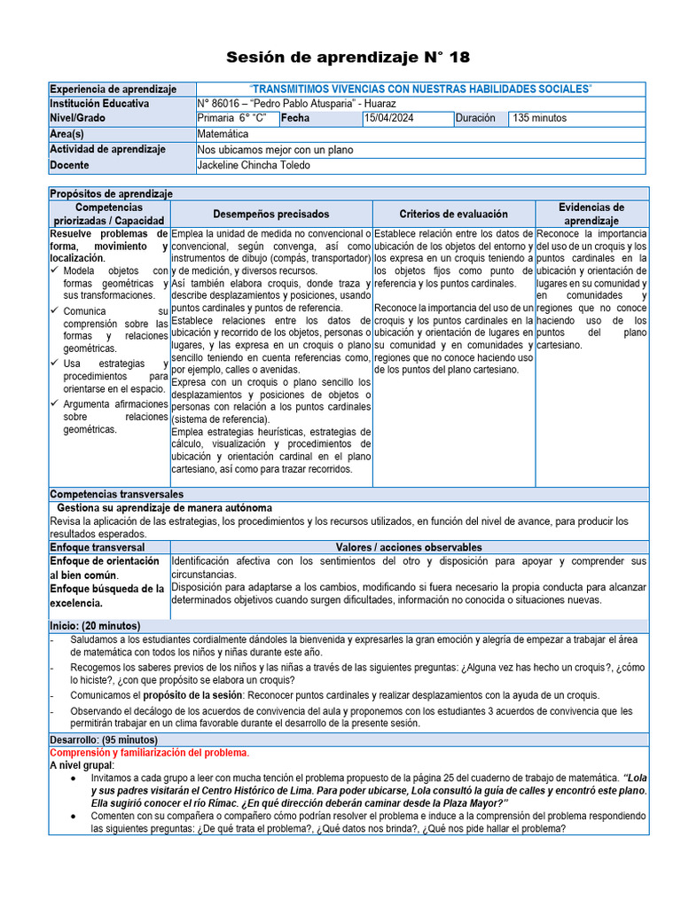 Sesiones Del 15 Al 19 Ed Abriles | PDF | Aprendizaje | Mente