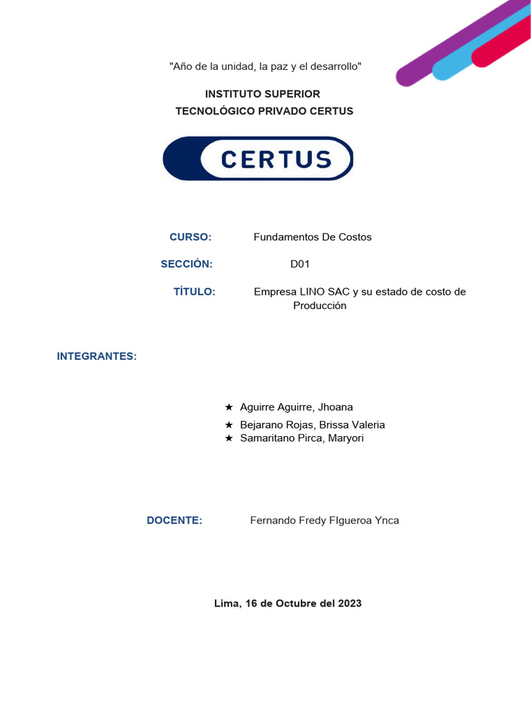 Grupo N°04 - Aa2 | PDF | Business | Costo