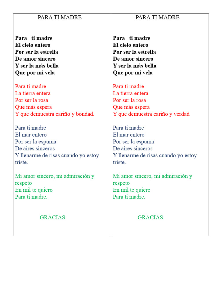 Para Ti Madre Pdf