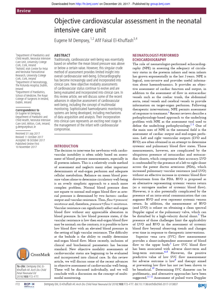 Xarch Dis Childh Fet Neon Ed 2018 Jan 103 (1) 13 Ob | PDF ...