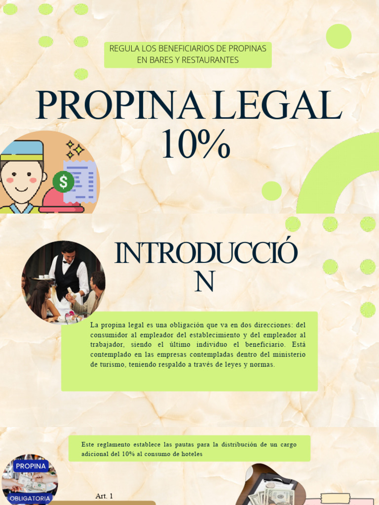 Presentación Propina Legal | PDF | Gratificación | Turismo