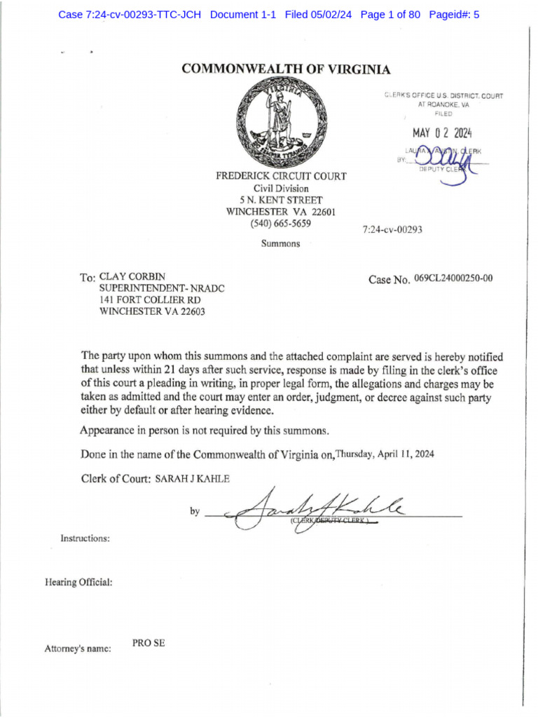Legal Case Document 7:24-cv-293 | PDF | Law