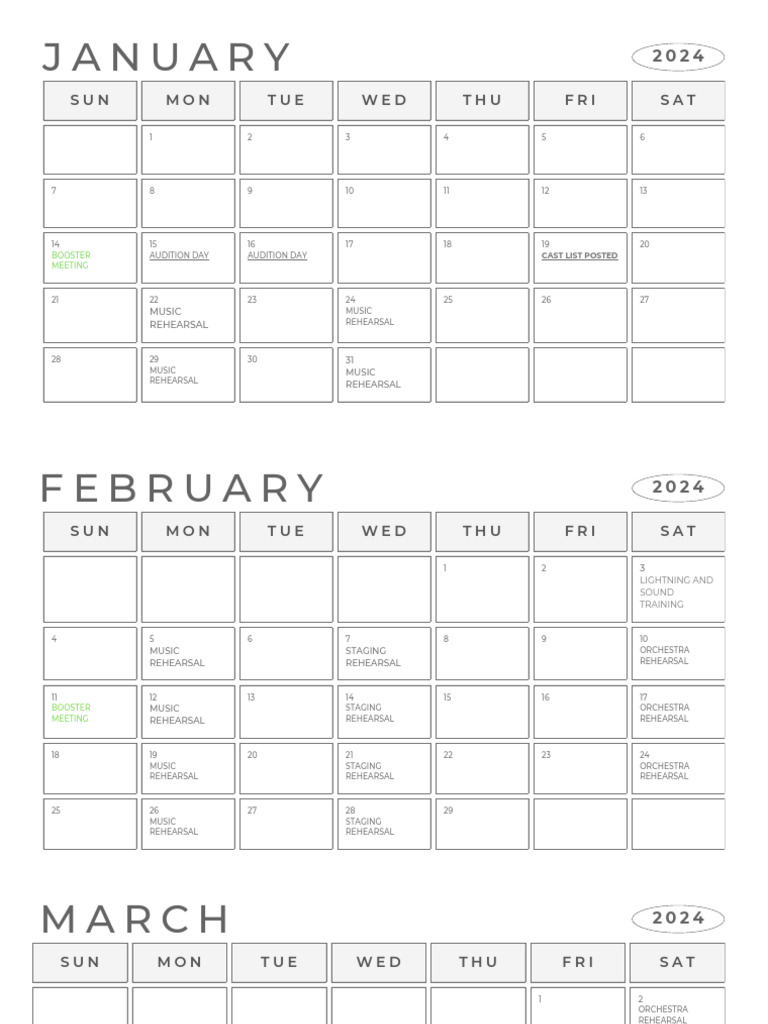 Musical Calendar | PDF | Music Performance | Classical And Art Music ...