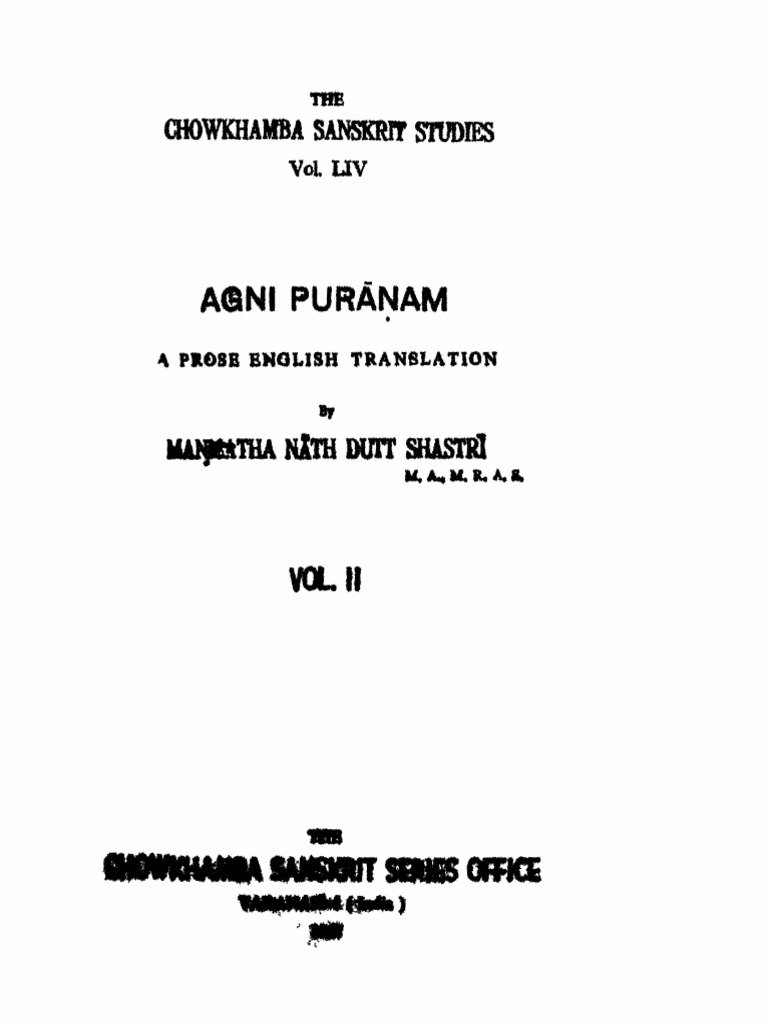 Agni-Puranam - M.N. Dutti - Vol 2 | PDF