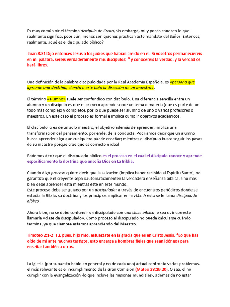 Disipulado Leccion 6 | PDF | Biblia | Cristo (título)
