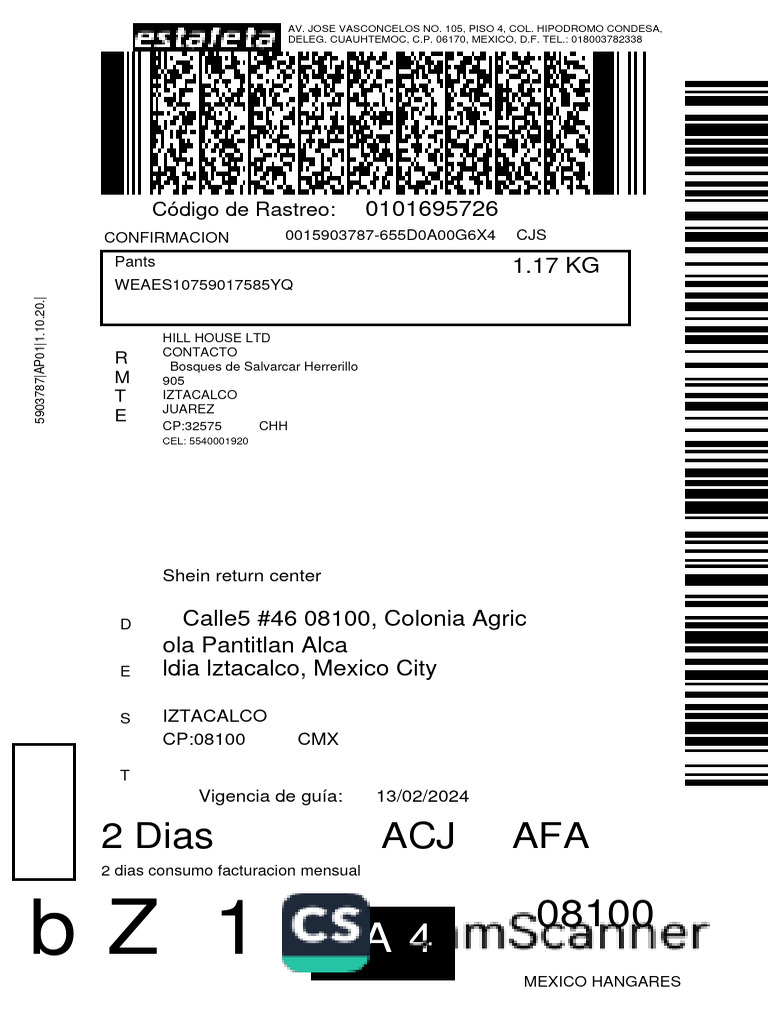 Shein Shipping Label Information | PDF