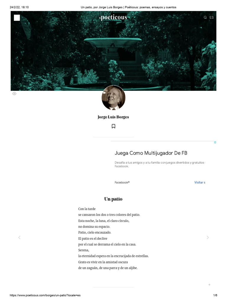Borges Jorge Luis Un Patio | PDF