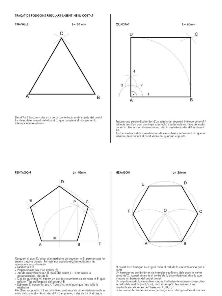 Polígons Regulars-Costat Op4t | PDF
