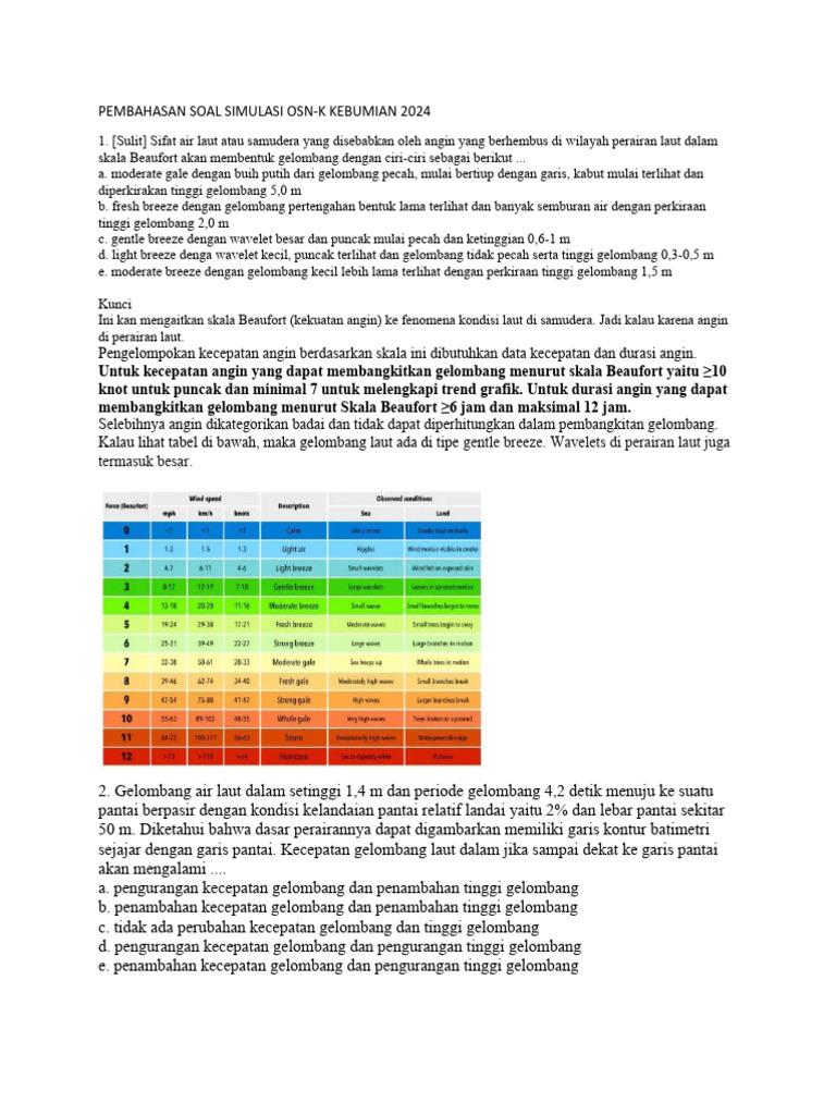Pembahasan Soal Simulasi Osn | PDF